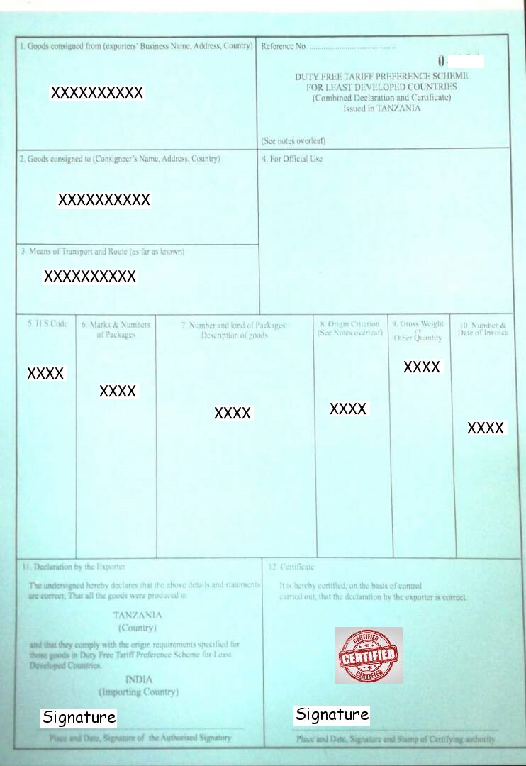 authenticated india certificate of origin