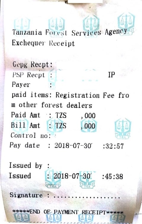 electronic receipt tfs